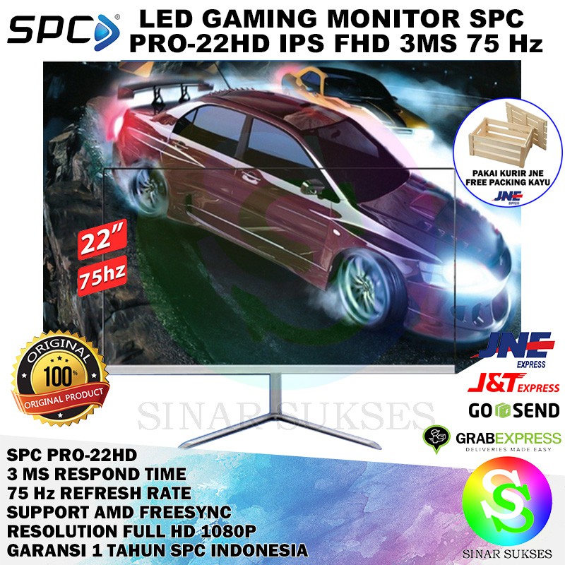 Jual GAMING MONITOR SPC PRO-22HD FULL HD IPS PANEL AMD FREESYNC MURAH ...