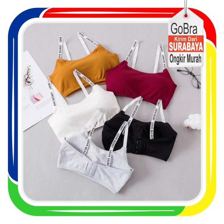 Jual Gobra ♕ PW003 (Bahan Tipis) Bra Wanita Simple Polos Love Secret Pakaian Dalam Wanita Gym BH ...