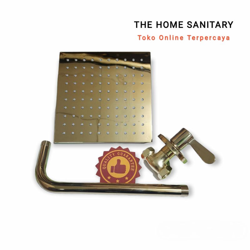 Jual Paket Wall Shower Dinding GOLD Paket Stop Kran Tanam Emas | Shopee ...