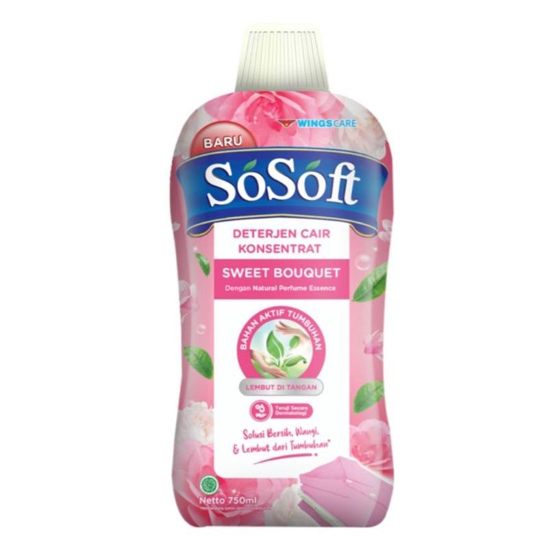 Jual SOSOFT Liquid Detergent Cair Botol 750ml | Shopee Indonesia