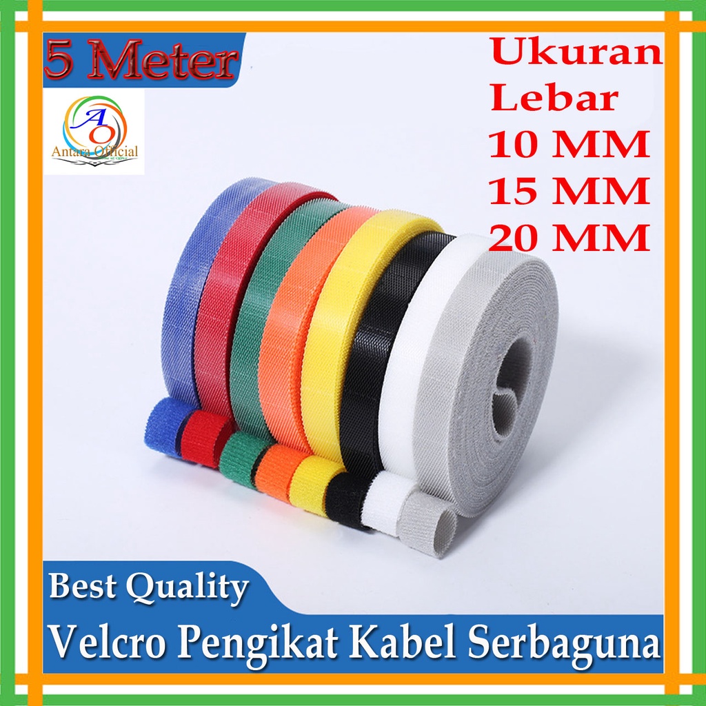 Jual 5 Meter Velcro Pengikat Kabel Cable Tie Nylon Tali Penjepit ...
