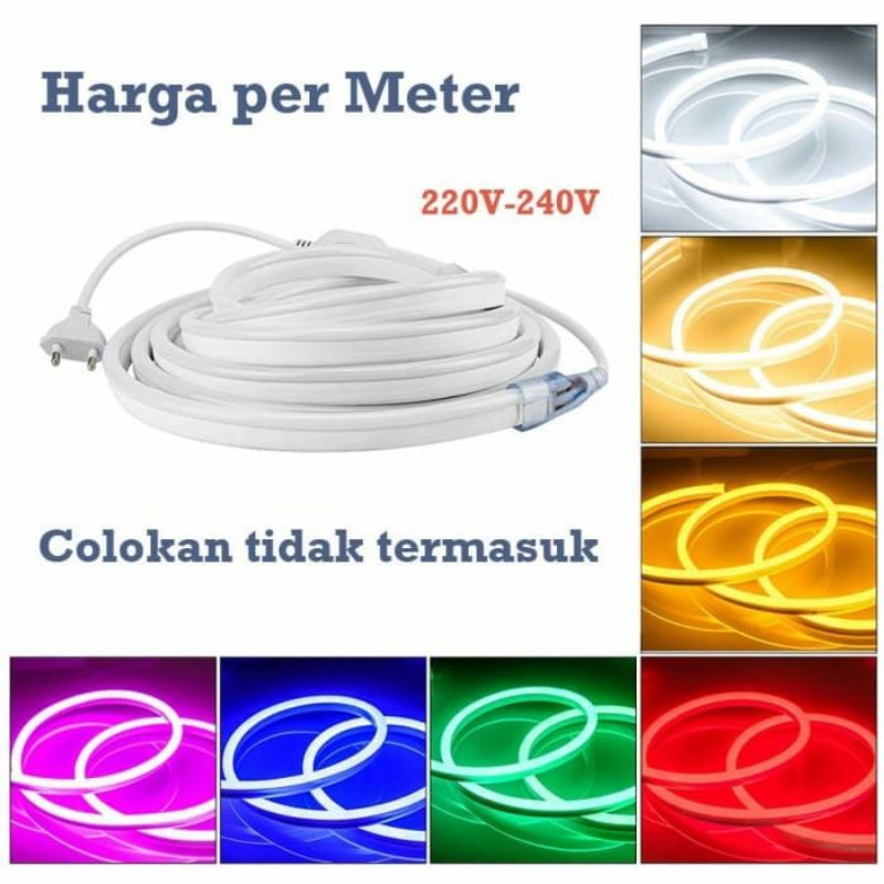 Jual Paket Neon Flexible 220v Per Meter / Lampu LED Neon Sign | Shopee ...