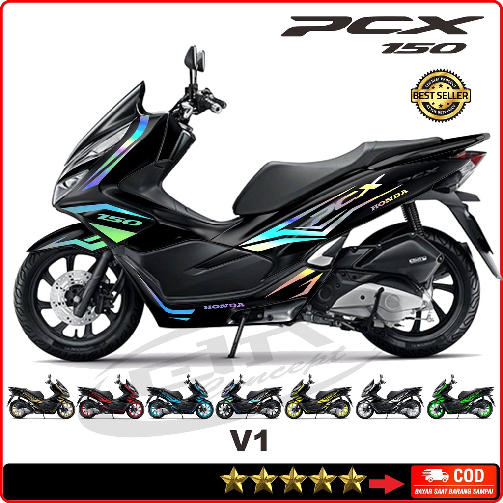 Jual Stiker cutting PCX 150 Variasi 1 Desain Hologram Stabilo Stiker ...
