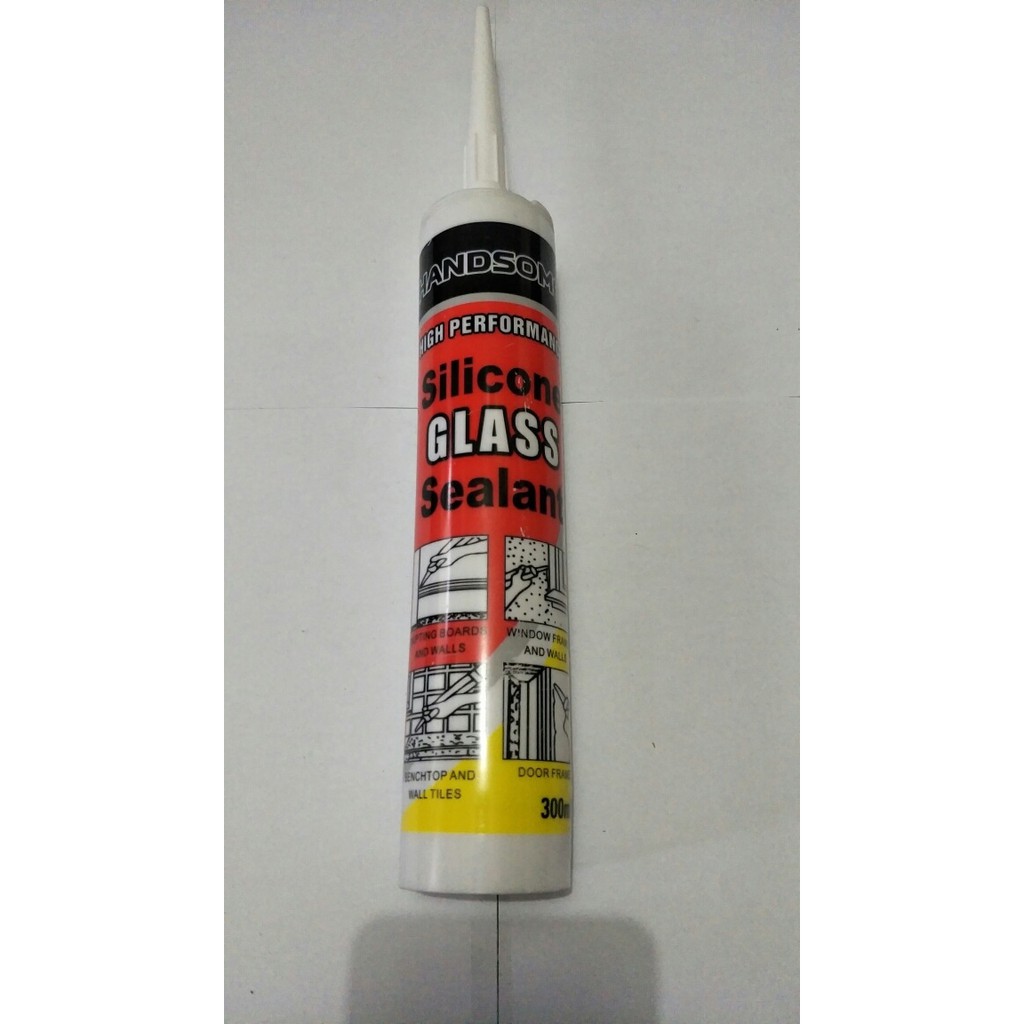 Jual Silicone Sealent glass Handsome Clear , Black dan white | Shopee ...