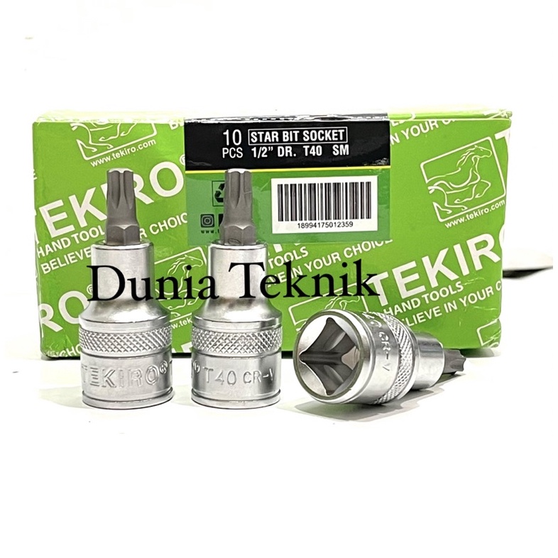 Jual TEKIRO Star Bit Socket T40 Mata Sok Bintang T40 Mata Kunci Sock Bintang T40 1/2” Mata Shock ...