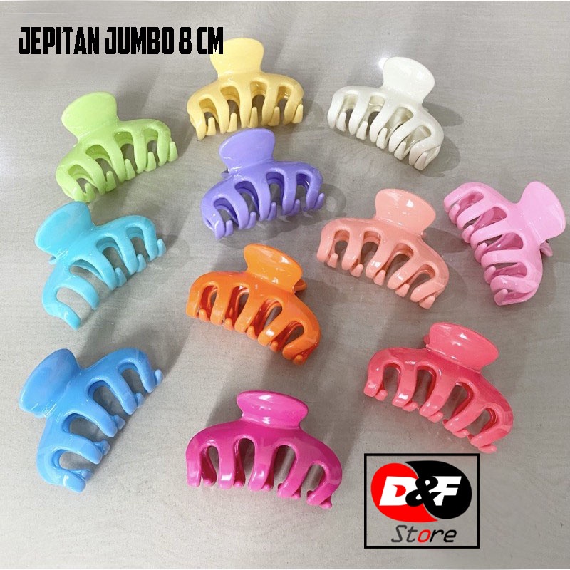 Jual Jepitan Rambut Jumbo Gurita Besar 8cm Cakar Lima/ Jepitan Badai Jedai Salon Gigi 5 Jari ...