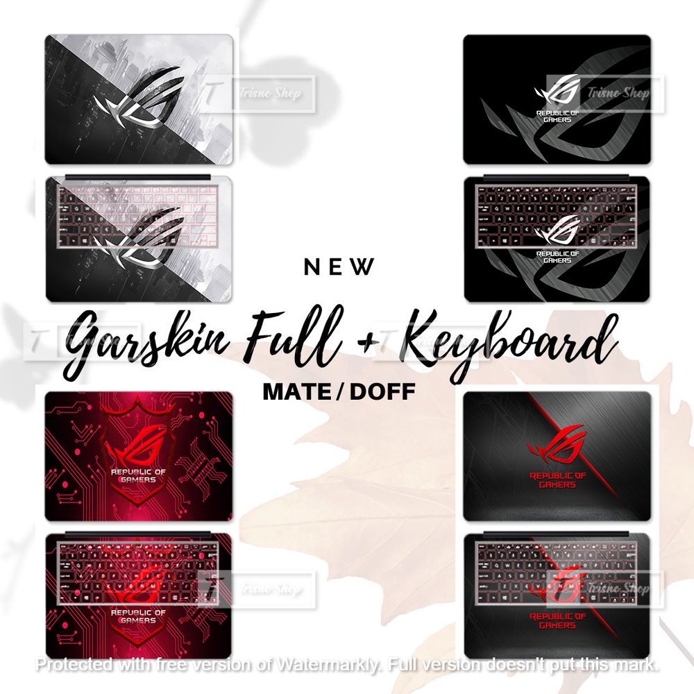 Jual Stiker Laptop | Garskin Laptop | Asus ROG Full Body + Keyboard ...