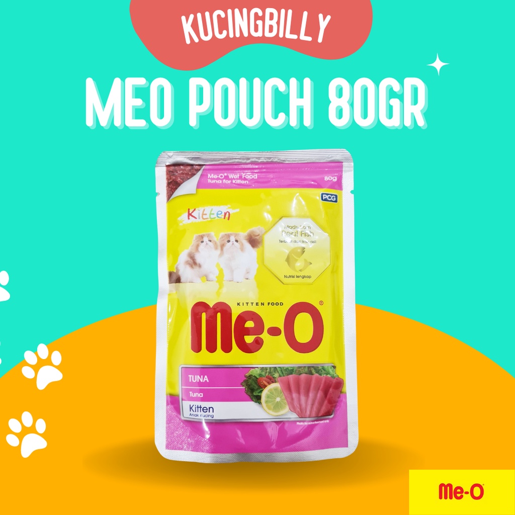 Jual Meo pouch 80gr sachet saset makanan kucing basah me o | Shopee ...