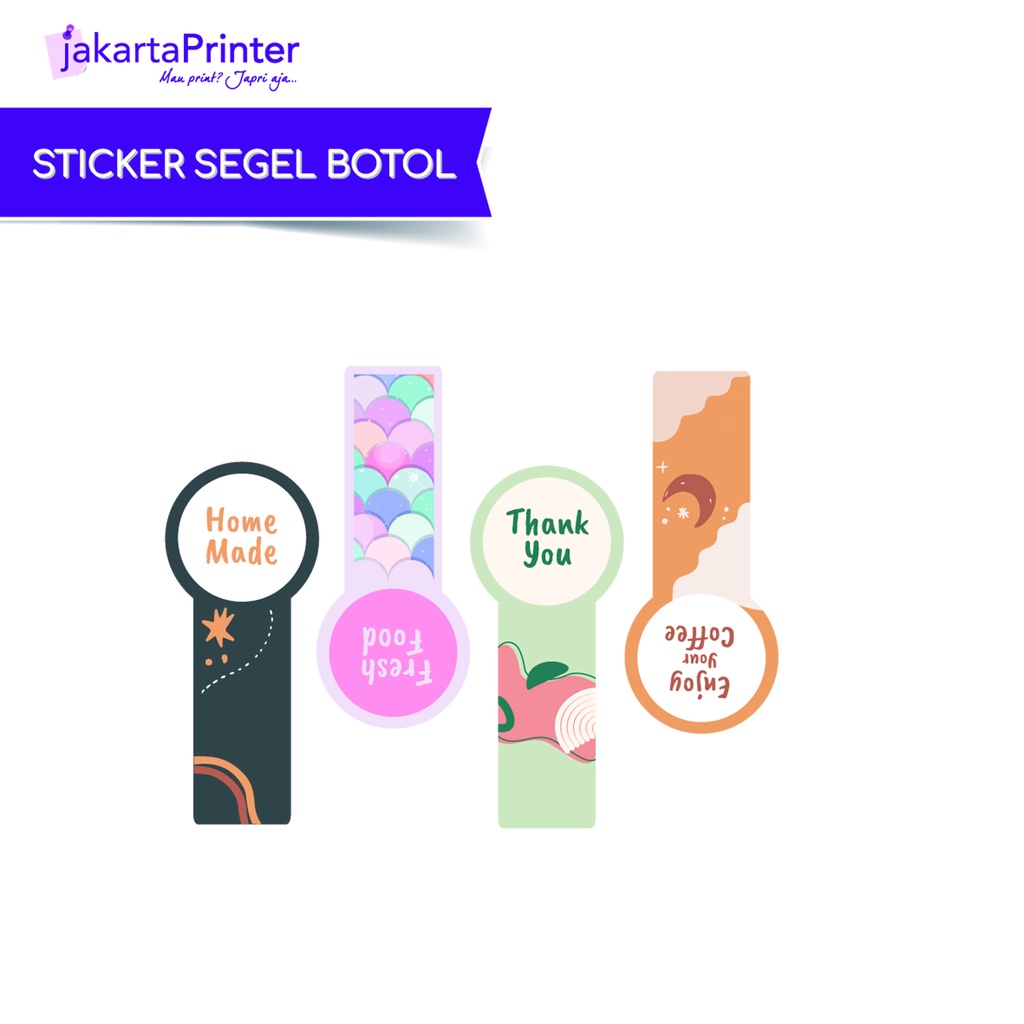 Jual CETAK STICKER SEGEL BOTOL DAN TOPLES | Shopee Indonesia