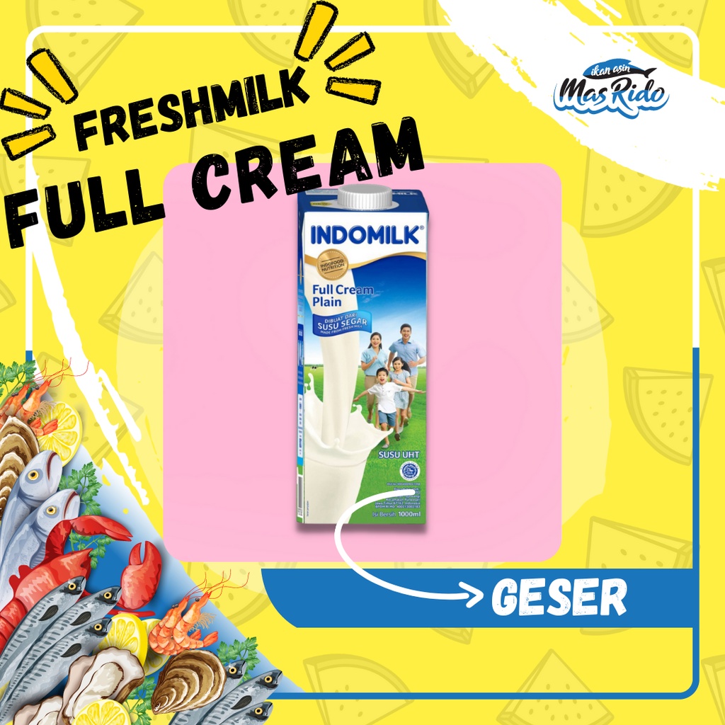 Jual Susu Uht Indomilk Fullcream 1 Liter Susu Segar Fresh Indomilk ...