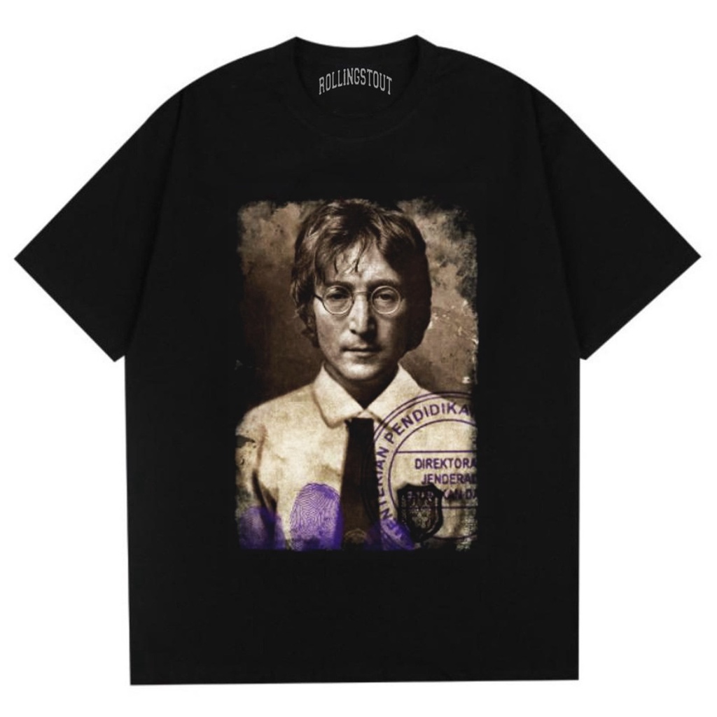 Jual Rollingstout Tshirt - John Lennon SD| Kaos Band | The beatles | BAJU MUSIK METAL ROCK ...