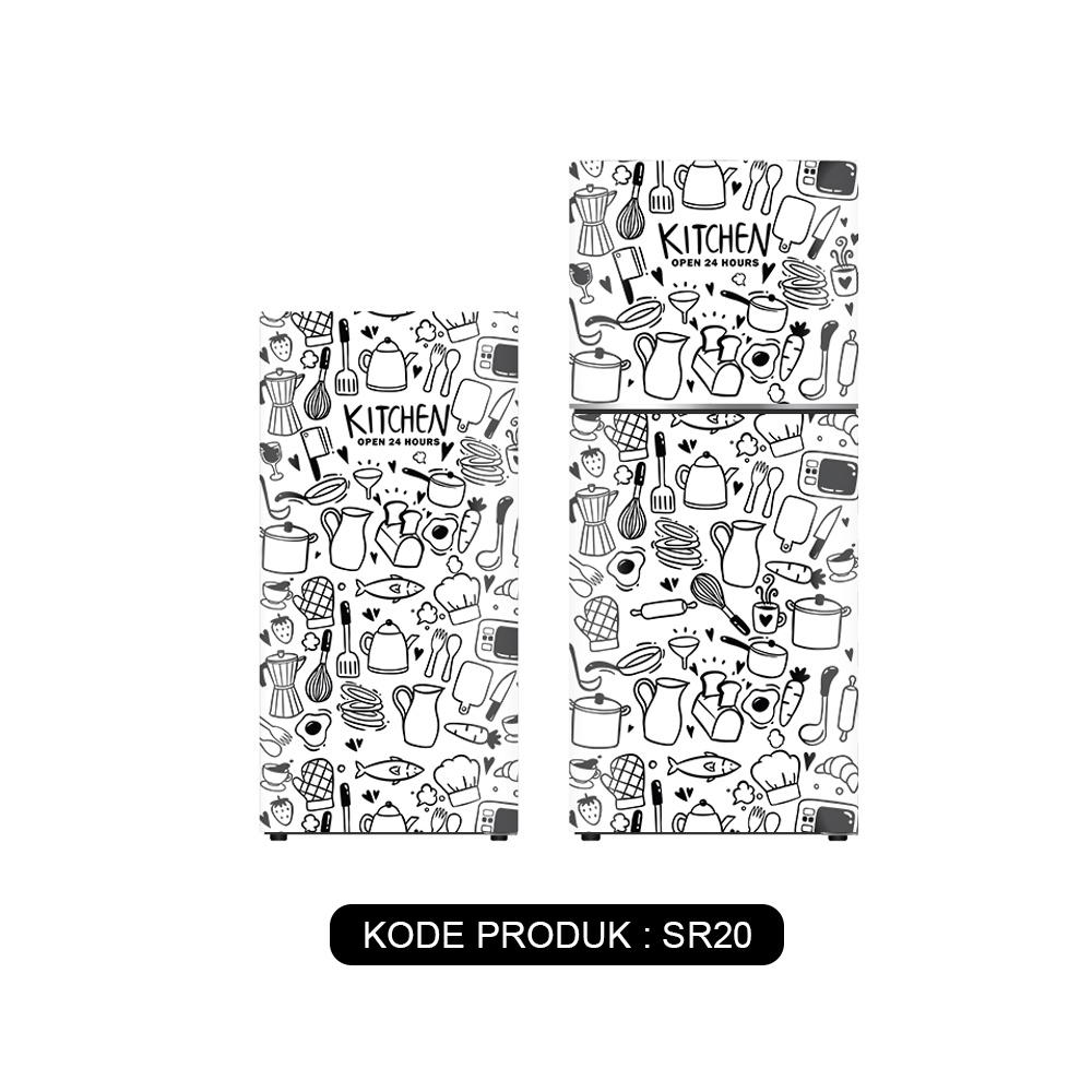 Jual Stiker sticker wallpaper pintu kulkas 1 pintu dan 2 pintu ...