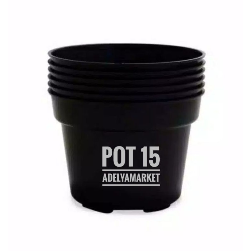 Jual 1 ls Pot hitam polos 15 / pot bibit hitam | Shopee Indonesia