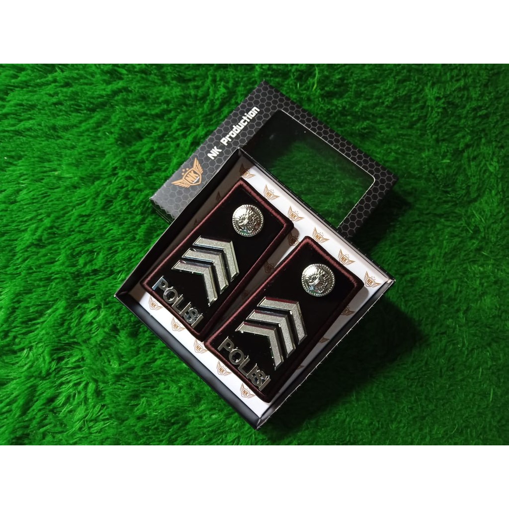 Jual Pangkat Polisi PDH BRIGADIR Akrilik Lis Bordir/Tanda Kepangkatan ...