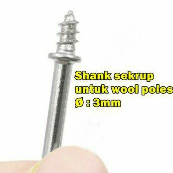 Jual Batang As Untuk Wool Poles Shaft 3mm/ Shank Sekrup Ulir Wool Poles ...