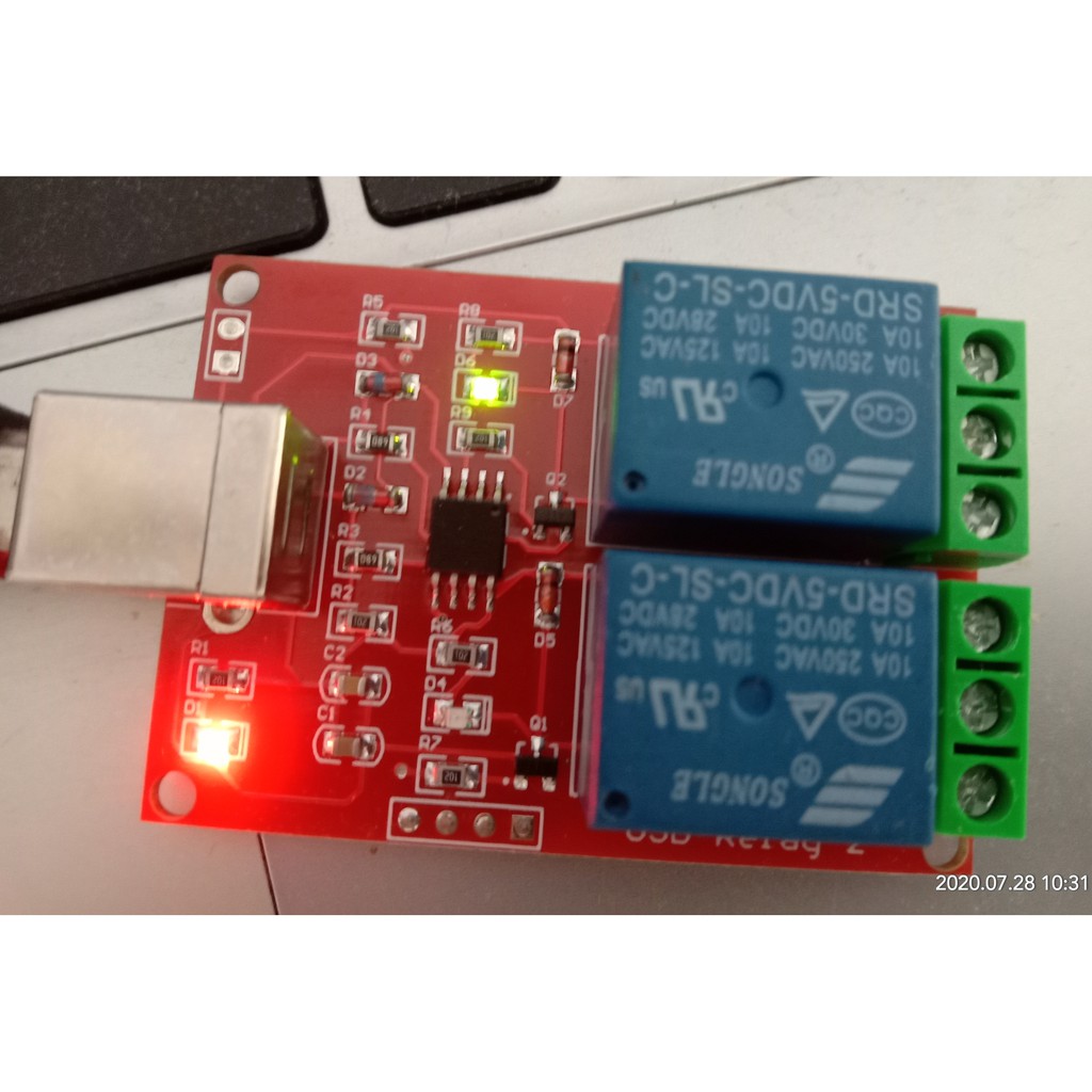 Jual 2 Channel Relay USB Programmable Control Switch Module for PC ...