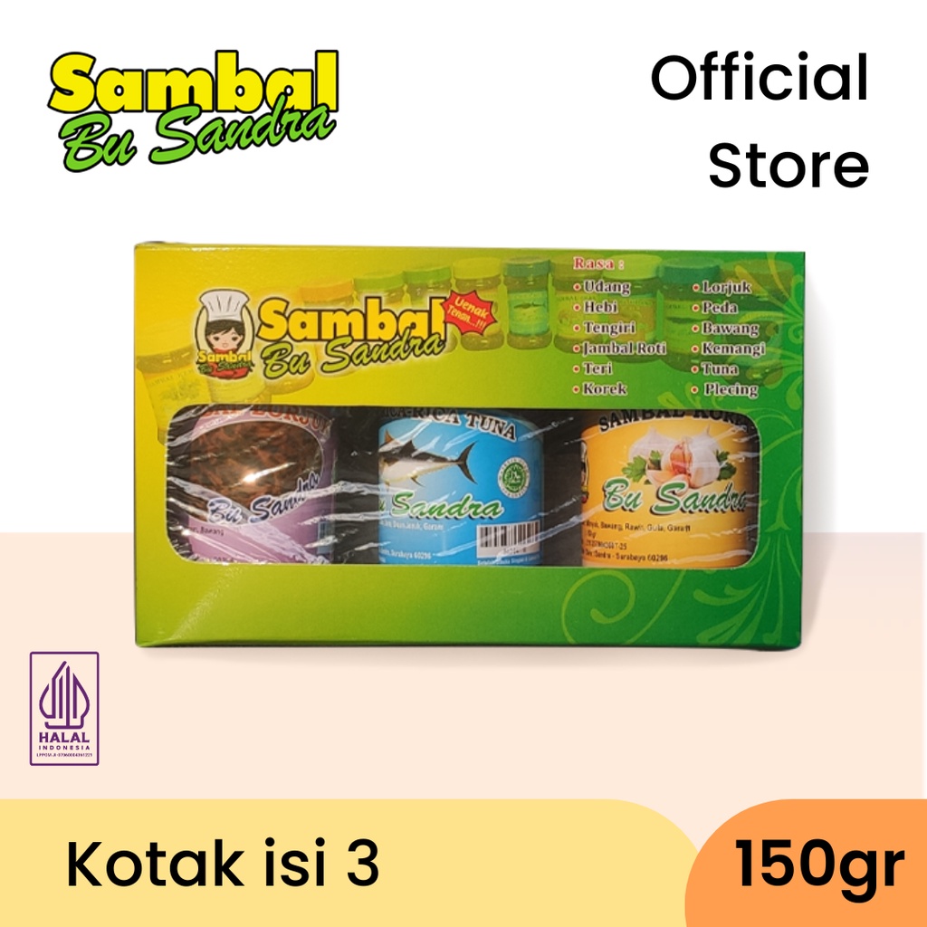Jual Paket Spesial Isi 3 Sambal Bu Sandra | Shopee Indonesia
