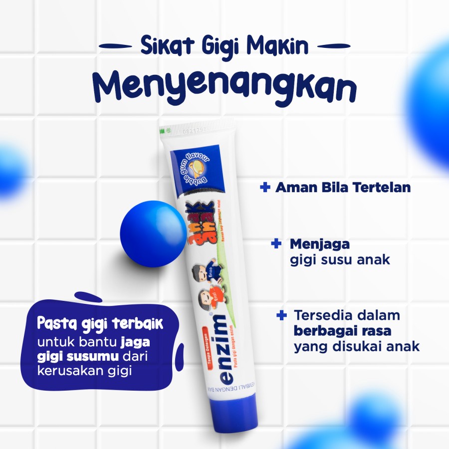 Jual Enzim Pasta Gigi Anak Tanpa Deterjen 63gram / Rasa Buah 63gr ...