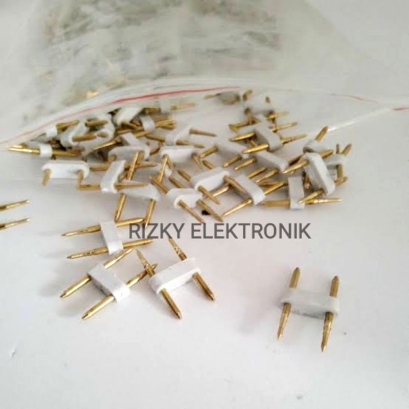 Jual Pin Sambungan Jarum Lampu Selang LED Strip Konektor Neon Flexible ...