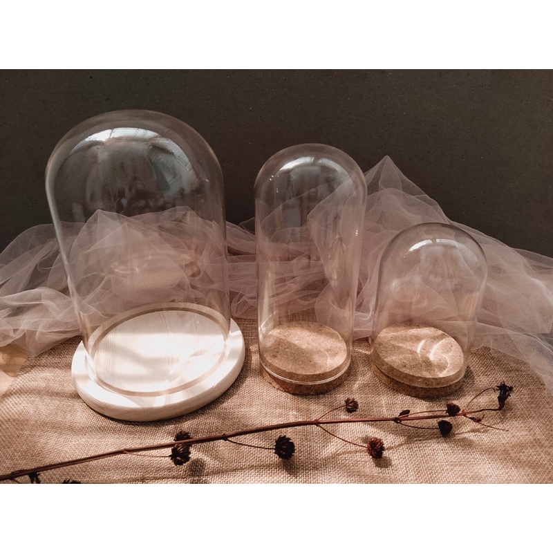 Jual glass dome (KUBAH KACA, DOME KACA, GLASS DOME KOSONG) | Shopee ...