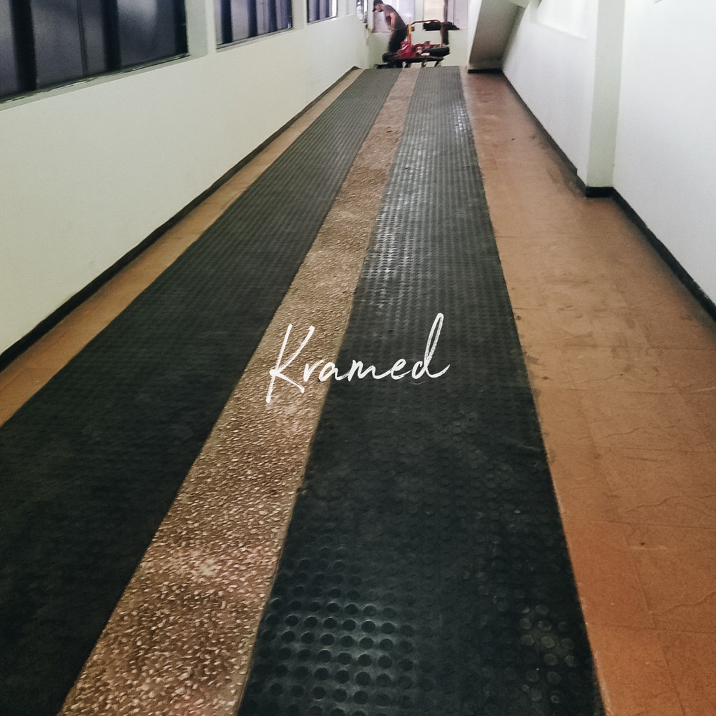 Jual Karpet Karet Roll Anti Slip Hitam Motif Koin, Tebal 4mm, Lebar 1.2m | Shopee Indonesia