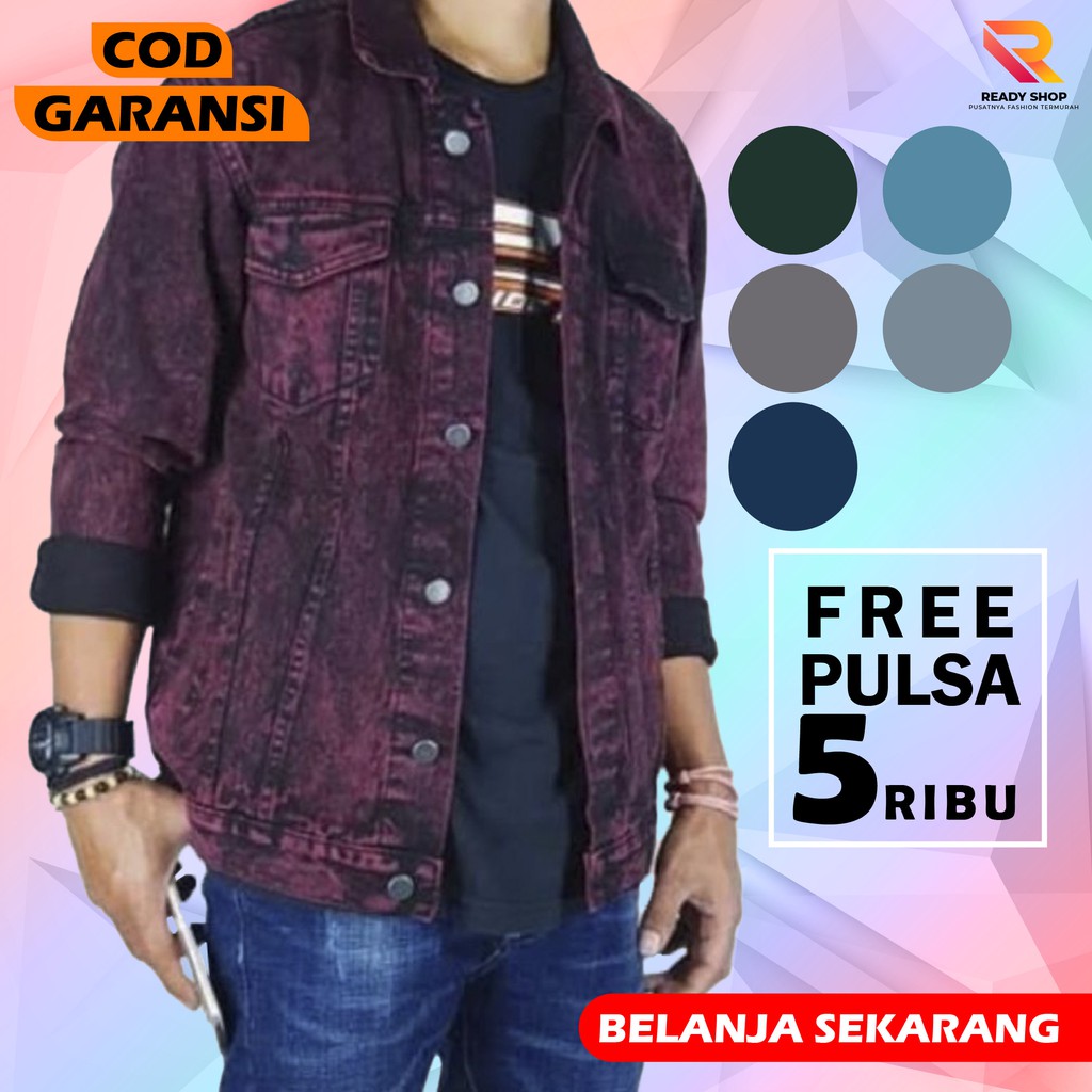 Jual Jaket Levis Tebal Warna Luntur Cardigan Jeans Denim Cowok Cewek ...