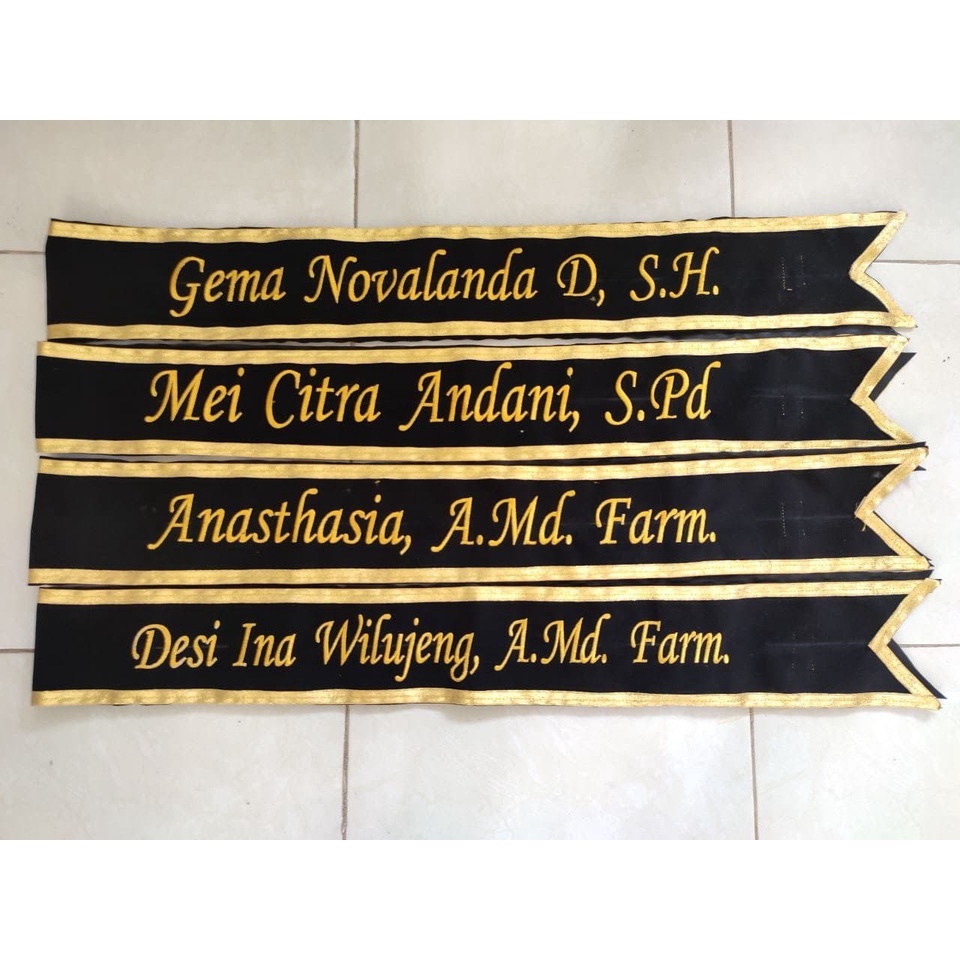 Jual Selempang Slempang Selendang Slendang Wisuda Bordir Bludru Renda ...