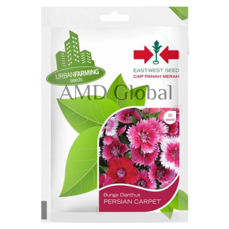 Jual Benih Bunga Dianthus Persian Carpet Cap Panah Merah Isi 20 Biji ...