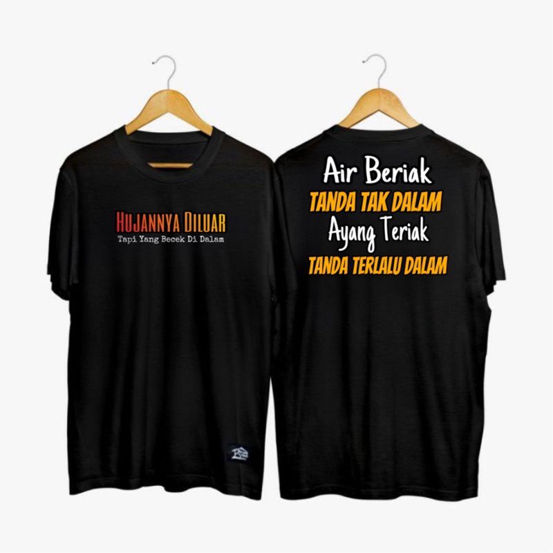 Jual Kaos Kata Air Beriak Tanda Tak Dalam / Kaos Kata Kata / Kaos Pria ...