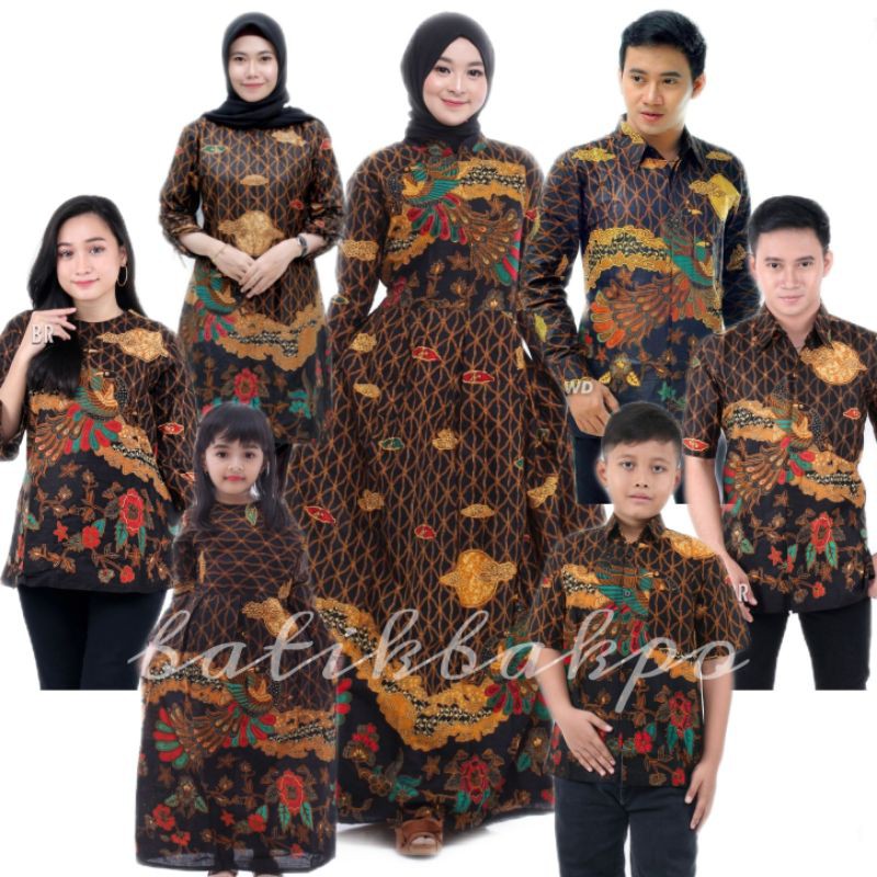 Jual BATIK KELUARGA - BATIK COUPLE KELUARGA MUSLIM SOGAN FAMILY AYAH ...