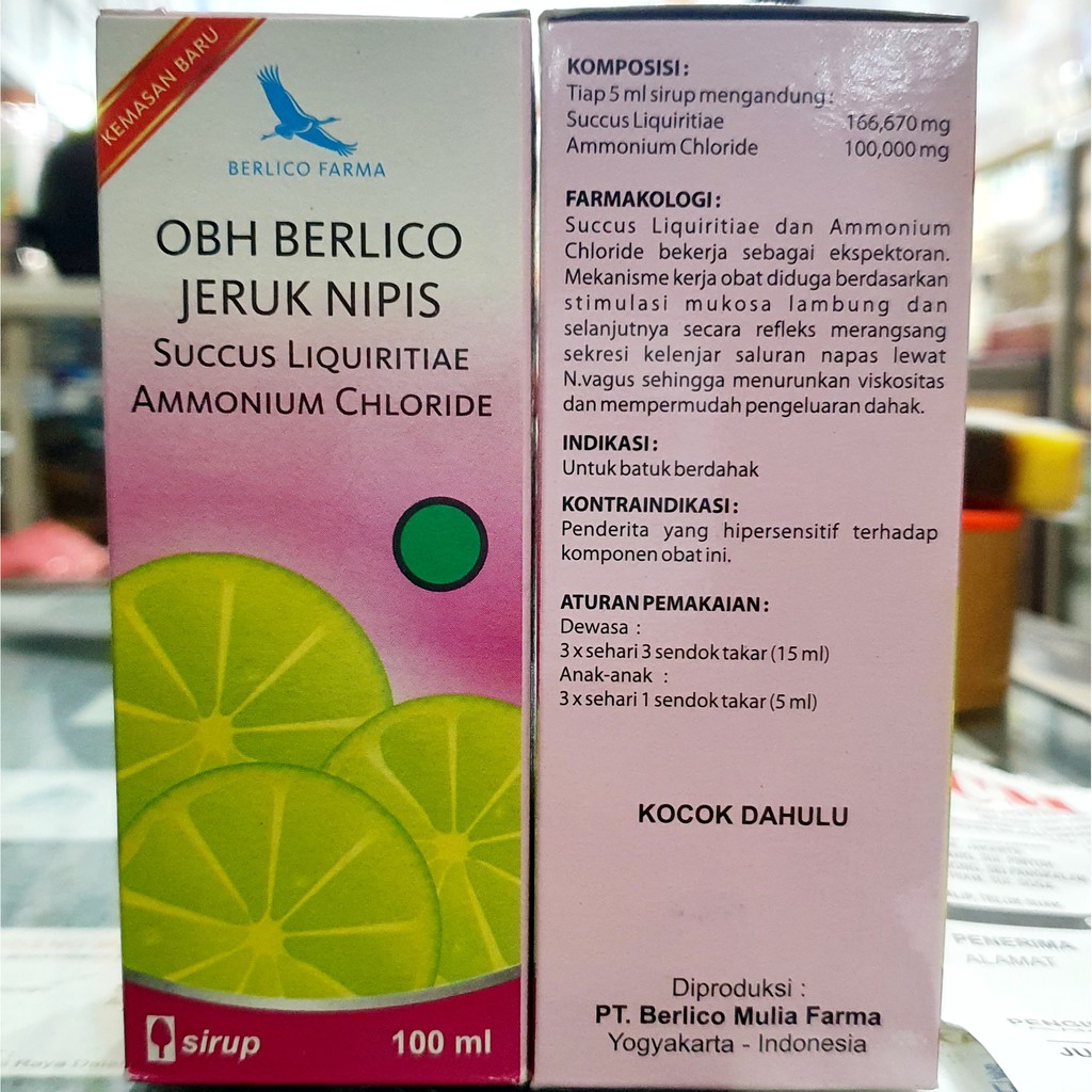 Jual OBH Berlico sirup rasa Jeruk Nipis 100ml | Shopee Indonesia