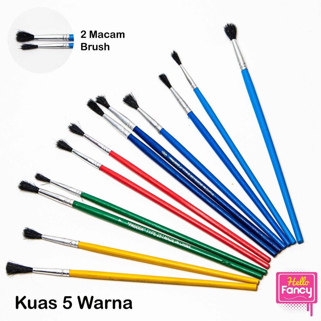 Jual Brush/ Kuas Lukis Cat Air Pagoda 251 8 Ukuran | Shopee Indonesia