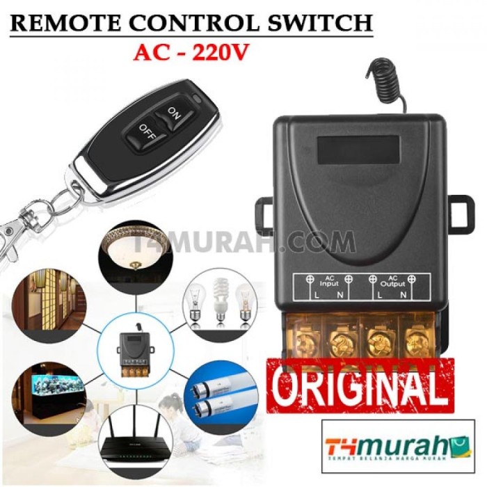 Jual Remote Control Switch Relay AC 220V RF 433Mhz Original | Shopee ...
