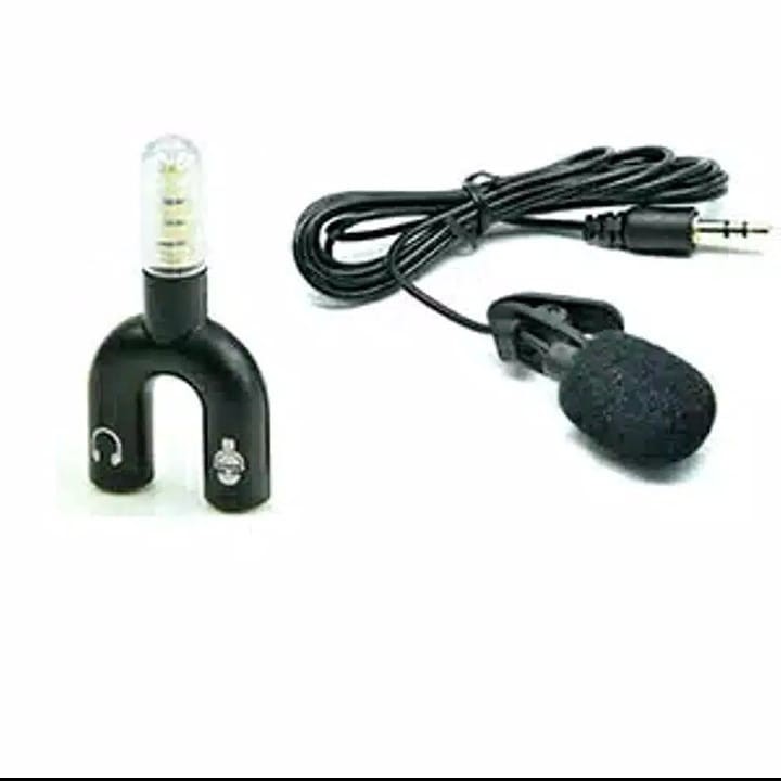 Jual Microphone Mic Clip On + Splitter U Shape untuk Vlog Vlogger ...