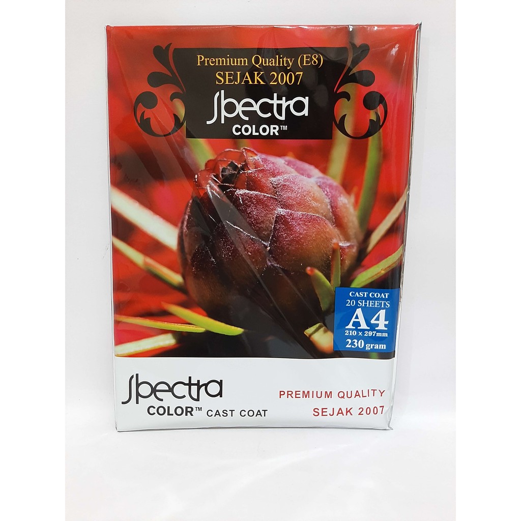 Jual Kertas Photo Cast Coat 230gr SPECTRA A4 | Shopee Indonesia