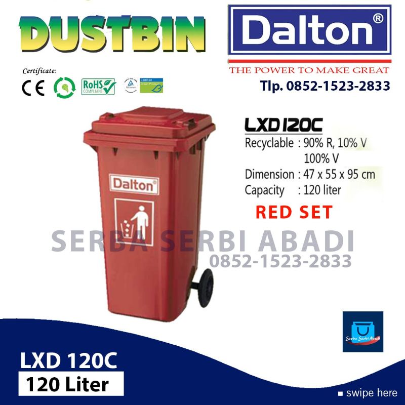Jual tempat sampah besar HDPE 120 liter Dalton | Shopee Indonesia