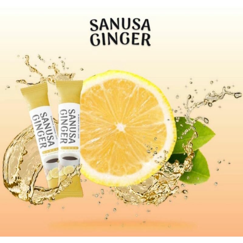 Jual Sanusa Ginger Lemon 1 box isi 10 sachet (EKSTRAK JAHE MERAH ...