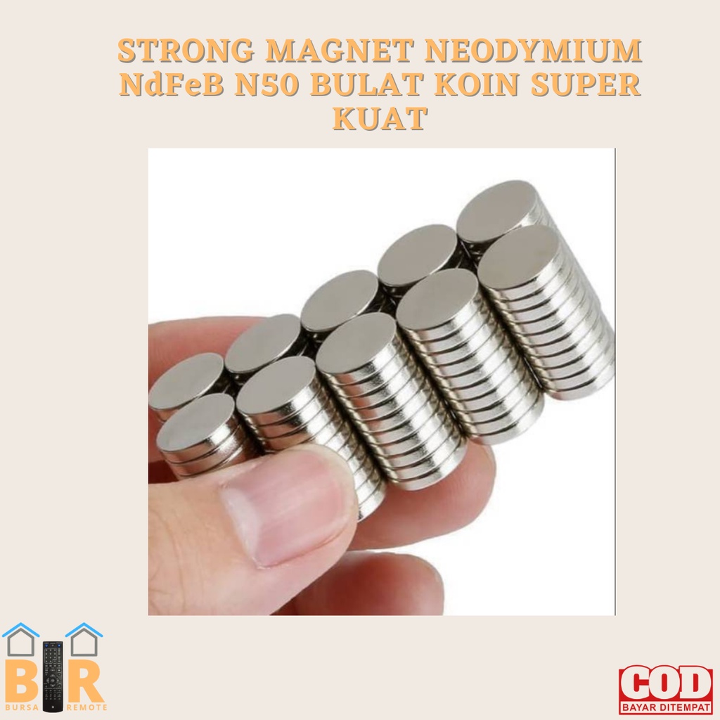 Jual MAGNET NEODYMIUM NdFeB N50 / STRONG MAGNET SUPER KUAT BULAT KOIN ...
