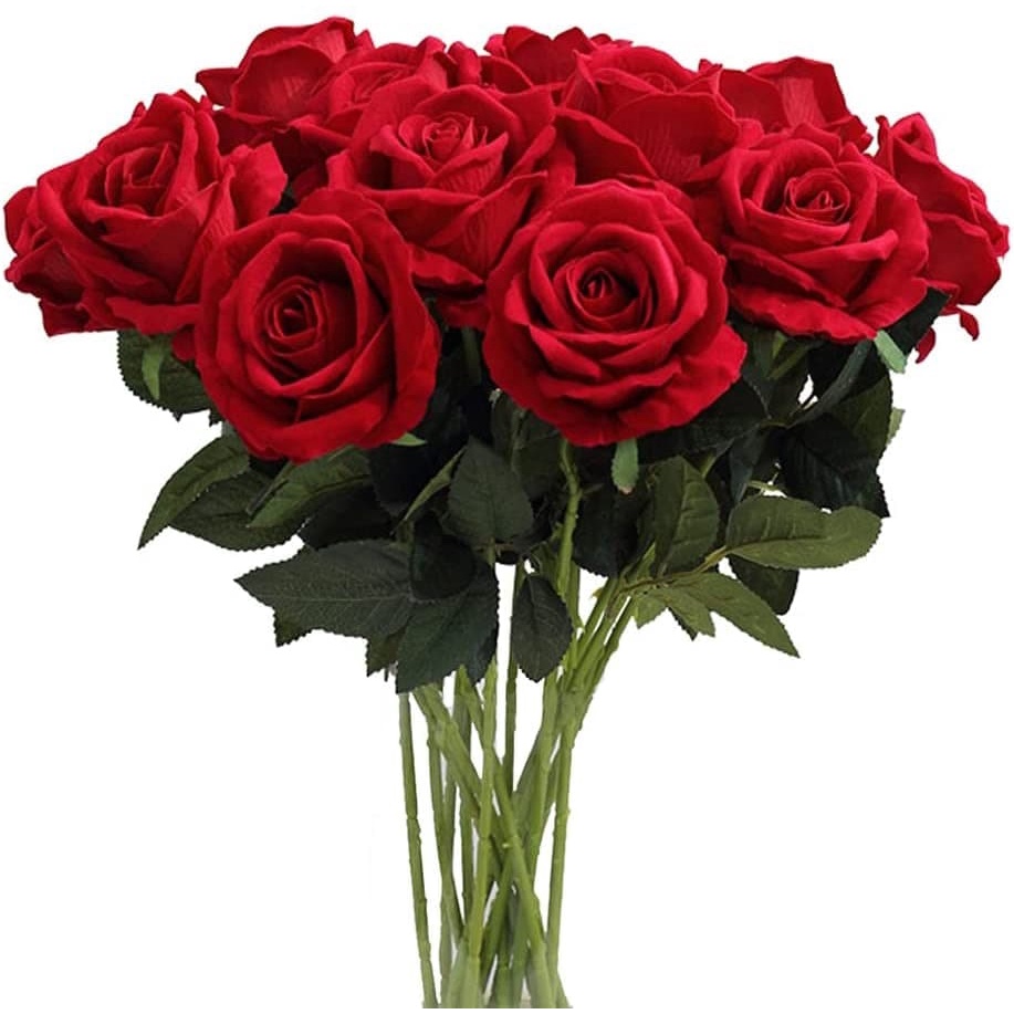 Jual Bunga Mawar Hias Plastik - Rose Artificial Flower - Bunga Buatan ...