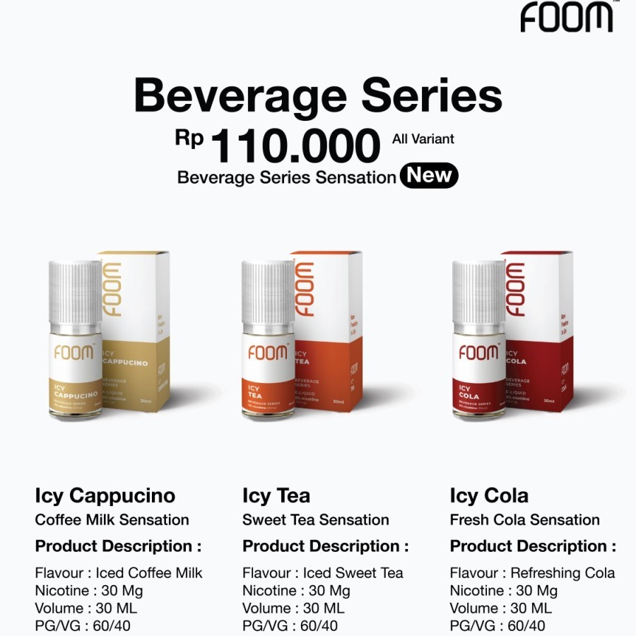 Jual FOOM Beverage Series 30ml Authentic foom baverage | Shopee Indonesia