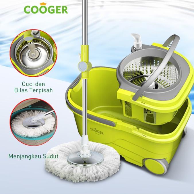 Jual COOGER Alat Pel dengan Ember 2 Sekat Pencuci Pengering Otomatis ...