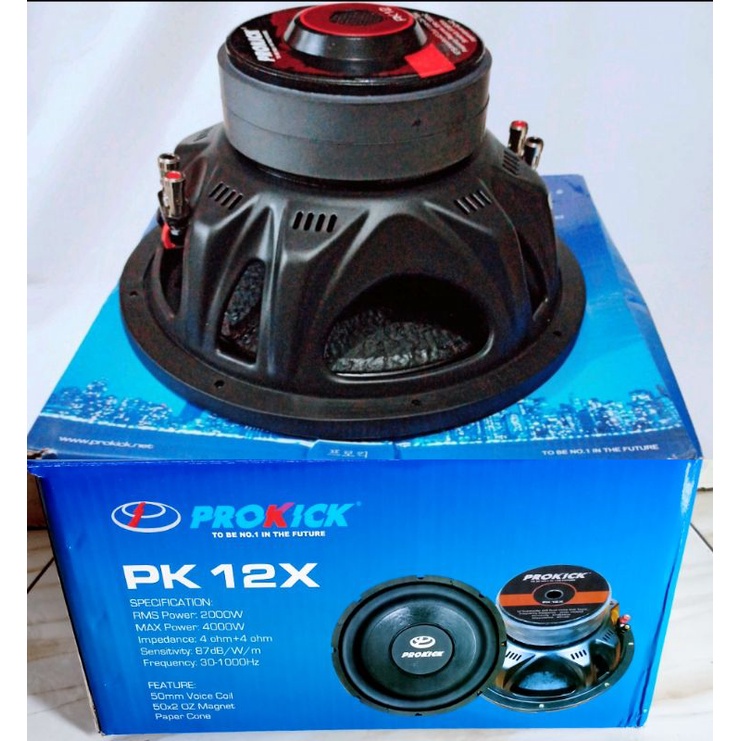 Jual Subwoofer Prokick PK12x Double coil Double Magnet | Shopee Indonesia