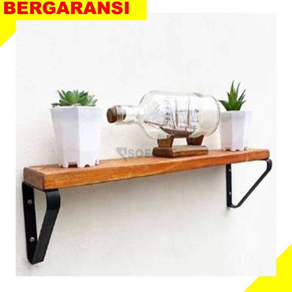Jual Rak dinding buku gantung hiasan simple minimalis murah Natural 30 ...