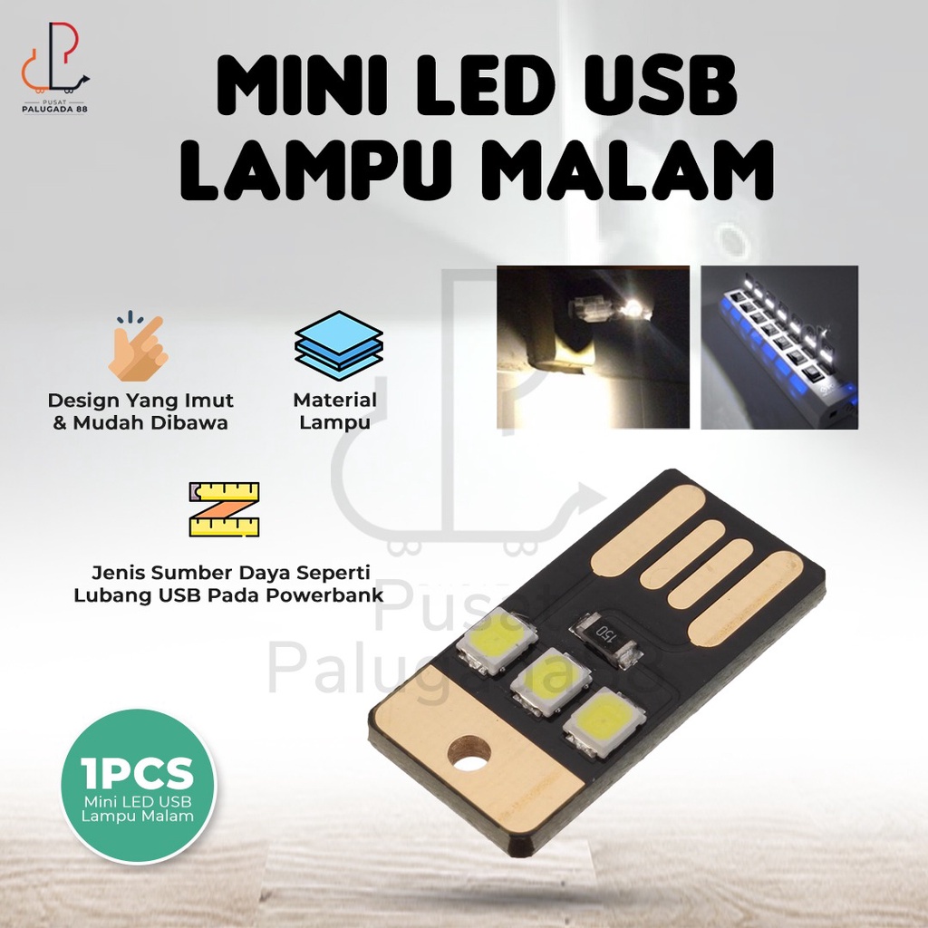 Jual mini LED USB Lampu Malam Keyboard Laptop Senter Emergency Light ...