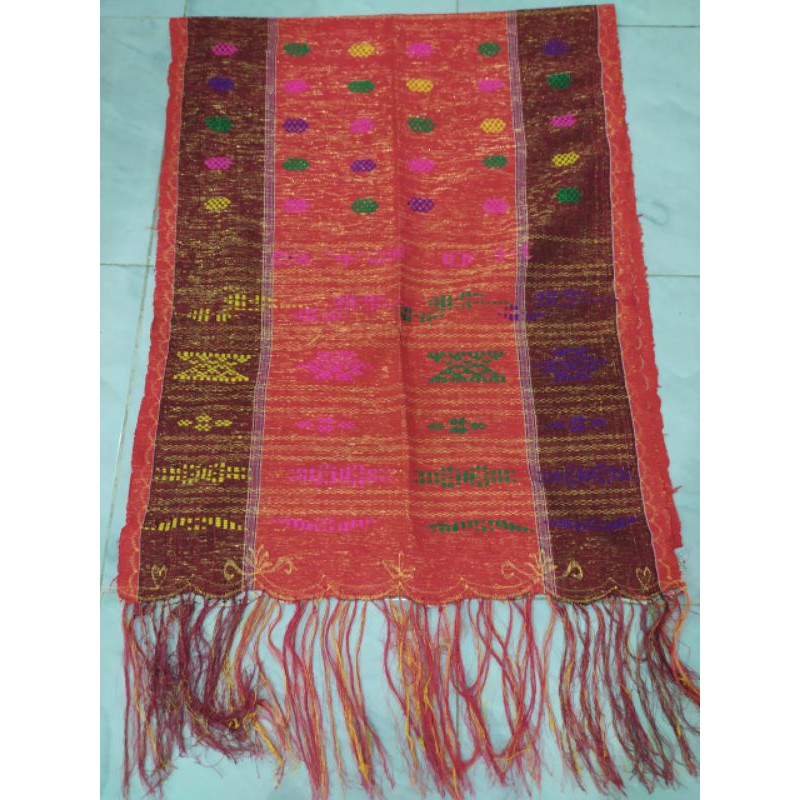 Jual ULOS PILIHAN MERAH KILAT/ ULOS SADUM KHAS BATAK | Shopee Indonesia