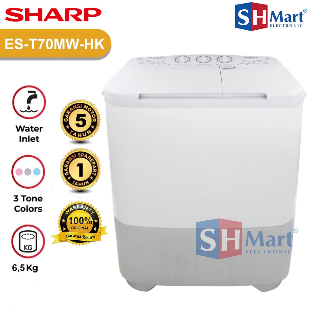 Jual MESIN CUCI SHARP 2 TABUNG EST-70MW / ES-T80MW / ES-T90MW GARANSI ...