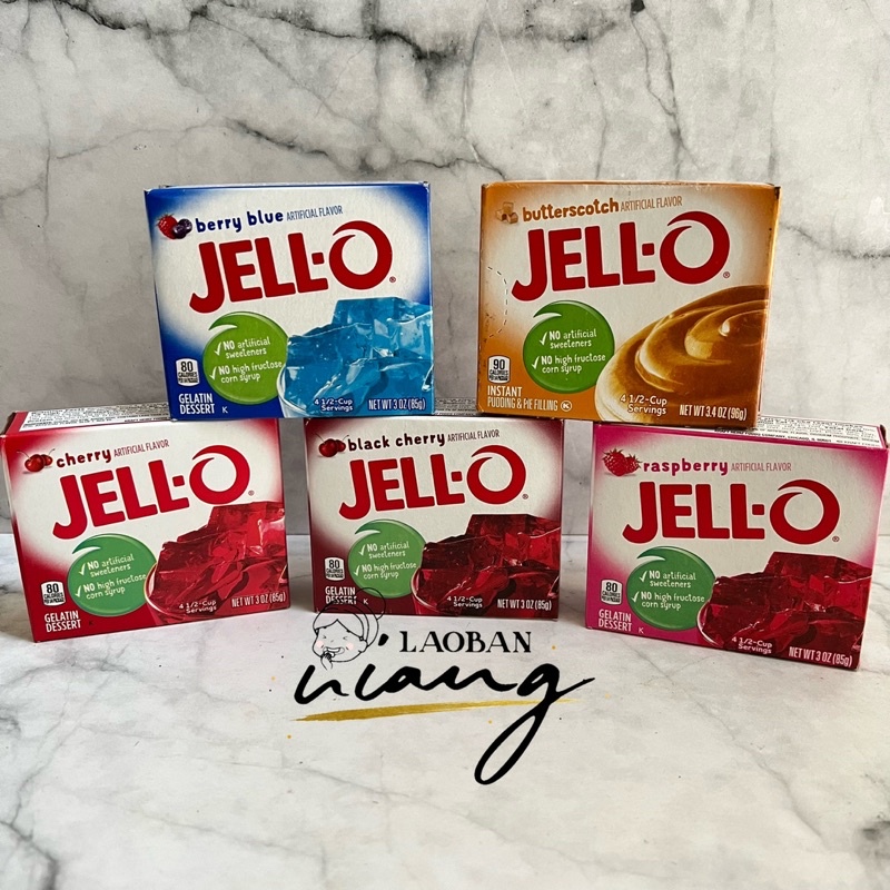 Jual jell-o dessert pudding jelly jello pie filling berry blue cherry ...