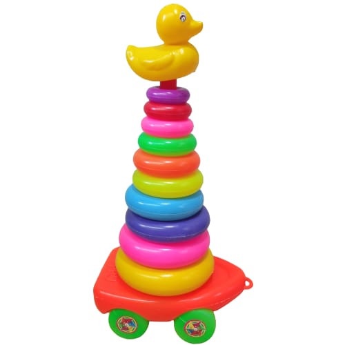 Jual ( BISA COD ) PROMO Mainan Anak Ring Donat Roda 10 Susun Multiwarna ...