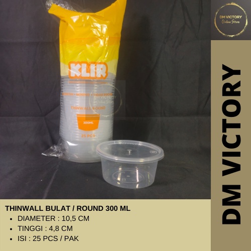 Jual Thinwall Bulat / Round / Mangkok Datar 300 ml Klir | Shopee Indonesia