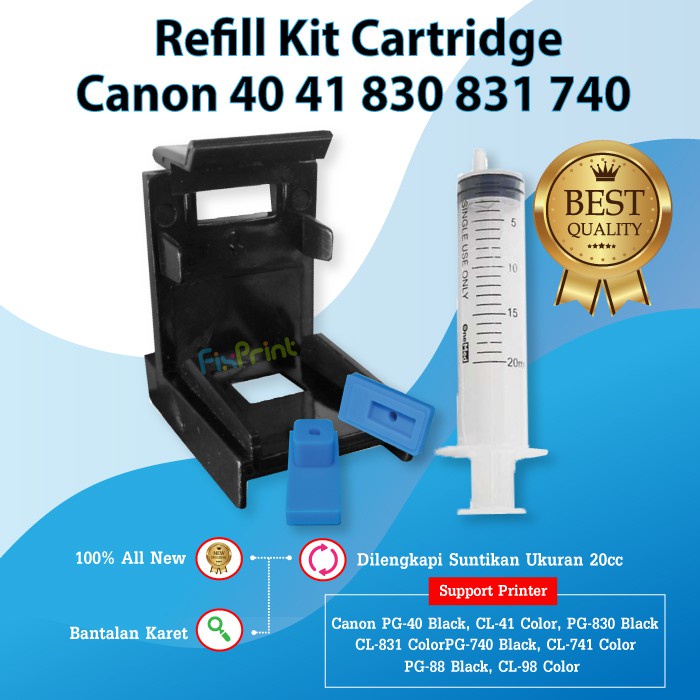 Jual Refill Kit Canon PG40 CL41 PG830 CL831 PG88 CL98 Toolkit Penyedot ...